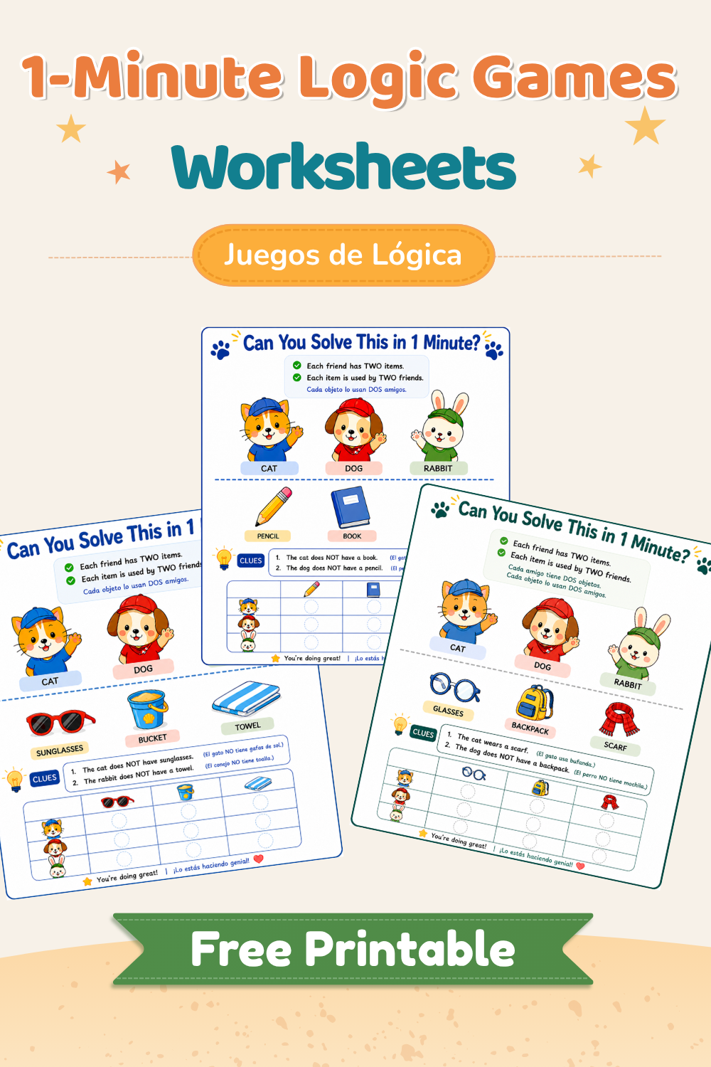 Free Printable Logic Puzzles for Kids | Critical Thinking Worksheets